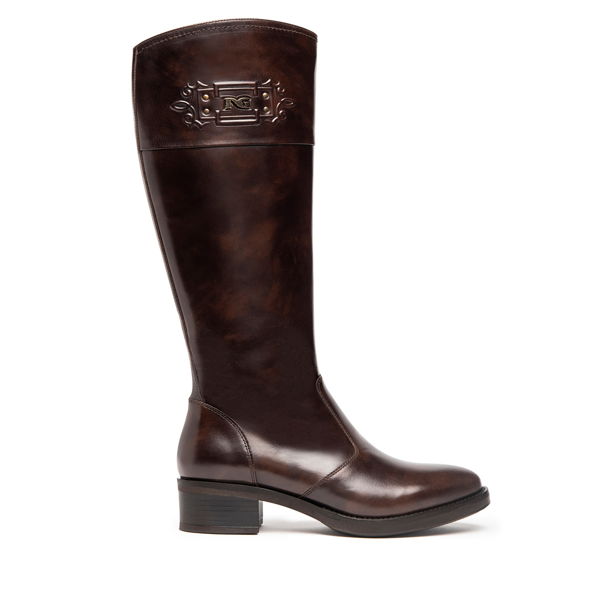 Stivali Donna in pelle modello cavallerizzo NEROGIARDINI I205780D ...